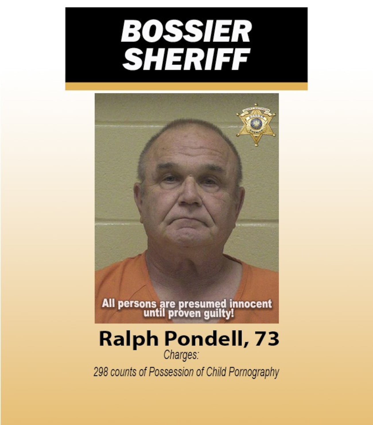 73 Year Old Man Charged With 200 Counts Of Pornography Involving Juveniles